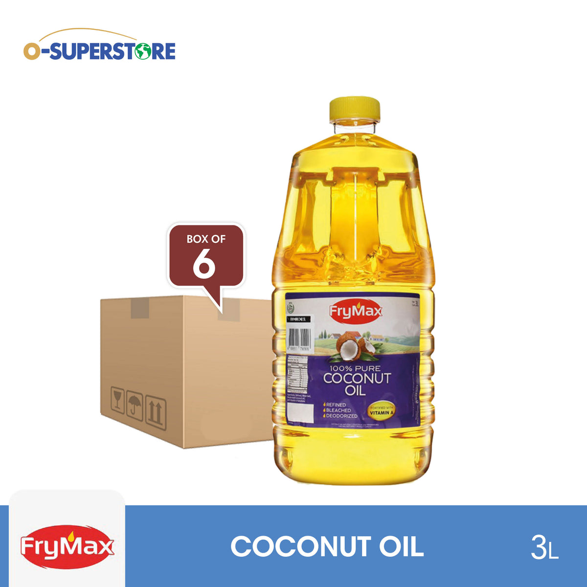 Frymax Coconut Oil 3L x 6 - Case — O-SUPERSTORE