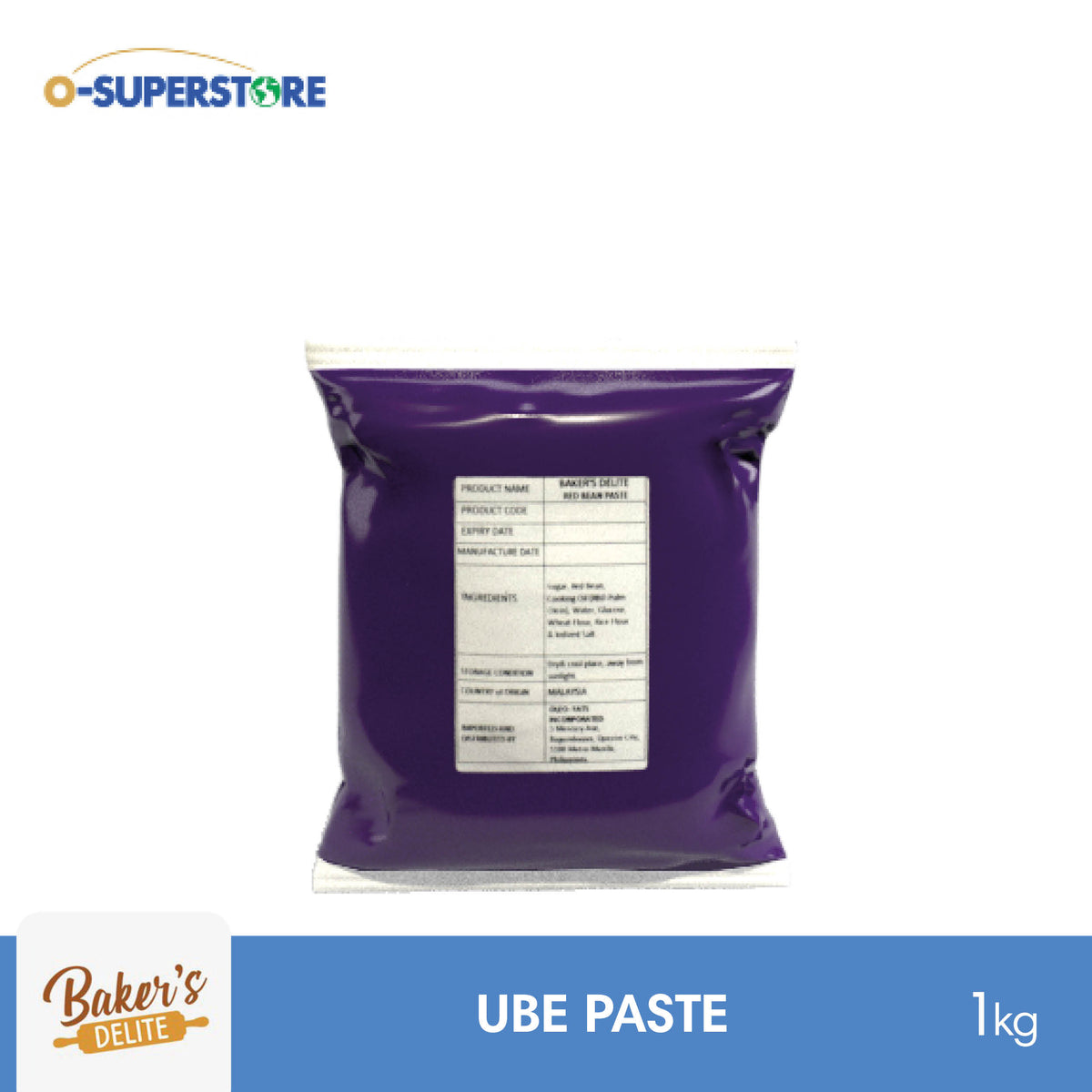 Baker's Delite Ube Paste 1kg — O-SUPERSTORE