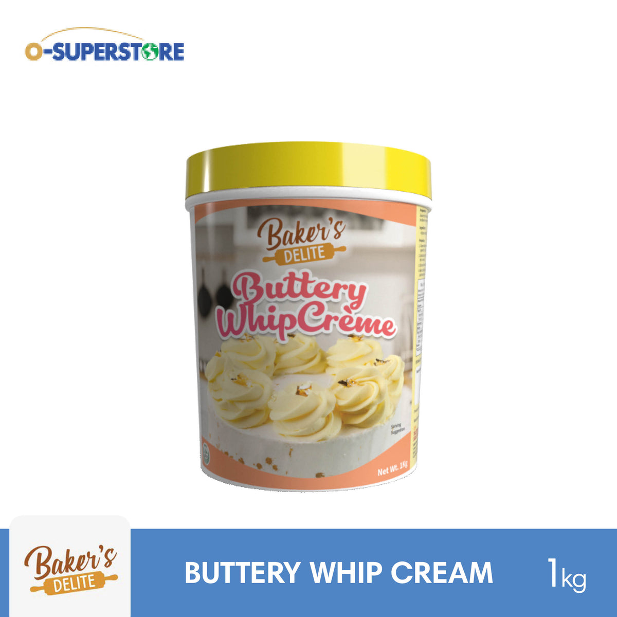 Baker's Delite Buttery Whip Creme/Cream Paste 1kg — O-SUPERSTORE